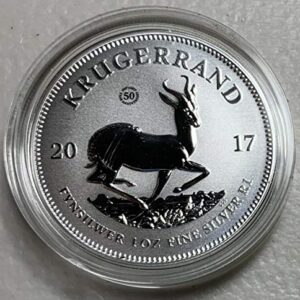 2017 ZA Krugerrand 2017 South Africa 1 oz Silver Krugerrand Premium Uncirculated Coin GEM Premium Uncirculated $1 Gem Uncirculated MS