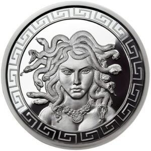 1 oz proof-like medusa silver round (new w/coa)