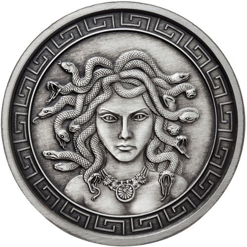 1 oz Antique Medusa Silver Round (New w/ CoA)