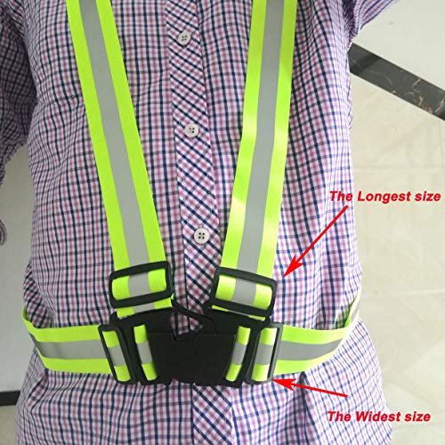 zojo Reflective Vest | Lightweight, Adjustable | Safety & High Visibility for Running,Fits Outdoor Cloth Pack of 10, Neon Yellow