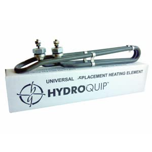 hydroquip 5.5kw, 240 volt flo-thru universal heating element with mounting hardware for swimming pools or spas electric heaters