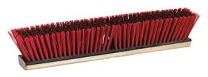 m2 professional 24 inch garage/warehouse heavy duty push broom head with hardwood block - medium/coarse sweep (case of 12)