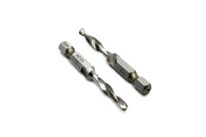 temo 2 pc 10-24 combination drill and tap multi use deburr countersink hex bit