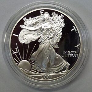 2001 W American 1 oz Silver Eagle Dollar PROOF US Mint