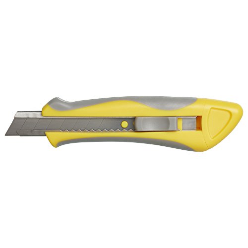 ECR4Kids Cutting Edge Ultra-Grip Retractable Utility Knife - Heavy Duty Box Cutter, Yellow