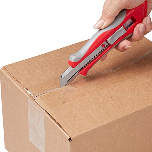 ECR4Kids Cutting Edge Ultra-Grip Retractable Utility Knife - Heavy Duty Box Cutter, Yellow