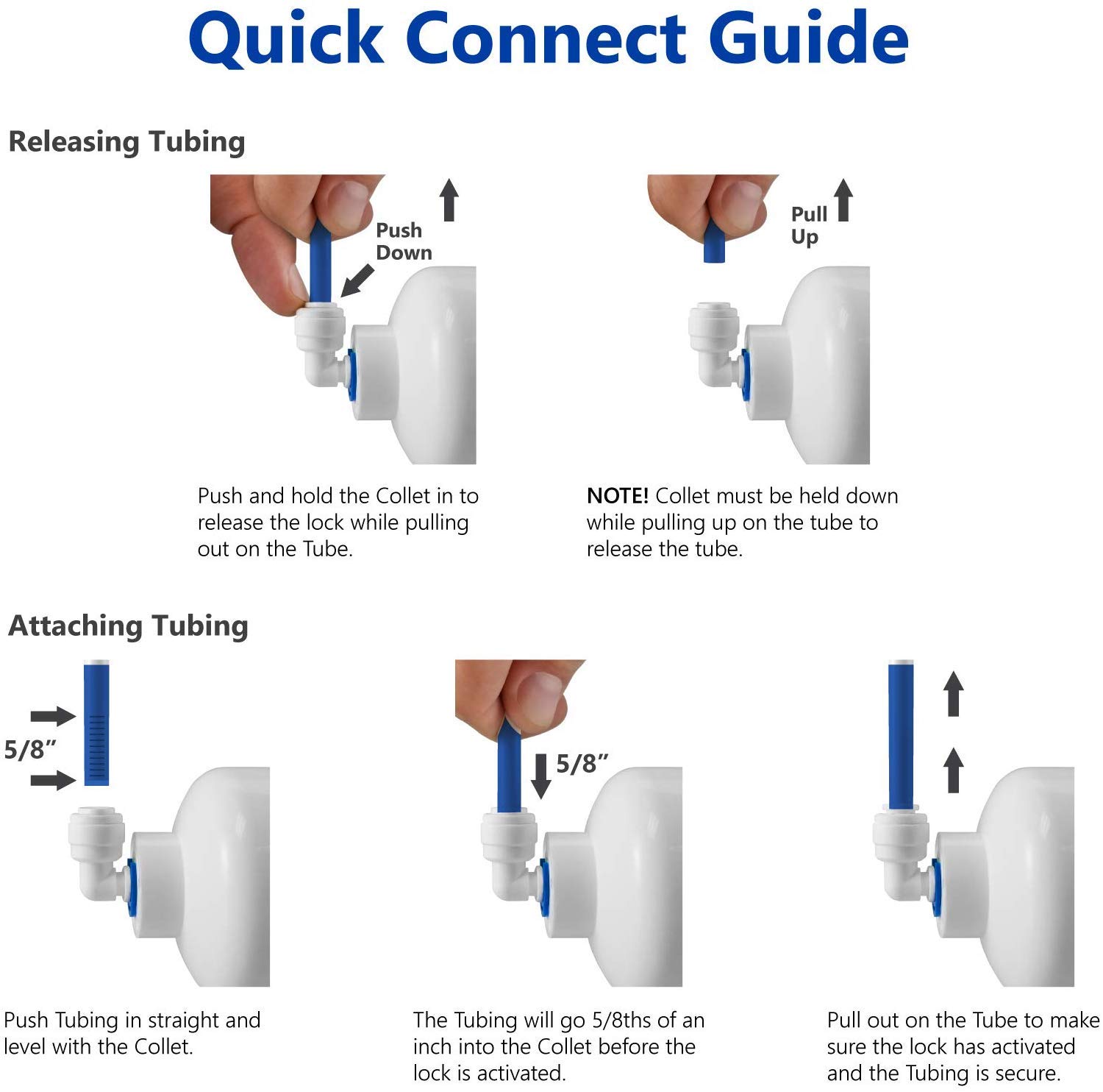 PureSec 1/4 quick connect Water Flow Restrictor for RODI System (550CC)