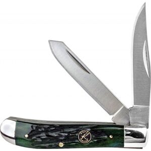 roper knives trapper green bone carbon