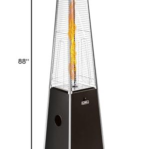 Legacy Heating Pyramid Patio Heater, 40000BTU Outdoor Patio Heater, Quartz Glass Tube Propane Heaters for Patio with Wheels, Triple Protection System, for Patio Backyard Garden Pool, Mocha