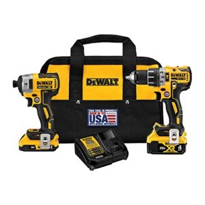 dewalt 20v max* cordless drill combo kit, 2-tool (dck287d1m1)