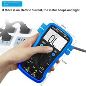 BTMETER BT-39K Multimeter with Case, 4000 Count Volt Ohm Amp Meter Autoranging DMM for AC/DC Current, Voltage, Resistance Frequency Tester, with NCV, Audible Continuity, Diode, Auto Backlight Meter