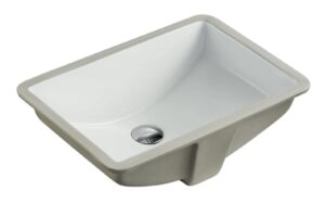 kingsman 20.9 inch durable rectrangle undermount vitreous ceramic lavatory vanity bathroom sink - pure white (20.9 inch)