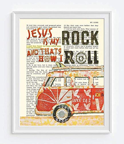 Psalm 32:8, Luke 24:2, Christian Art Prints, Set of 2, Unframed, Classic Antique Car Van Bible Verse Scripture Wall Decor Poster, 8x10 Inches