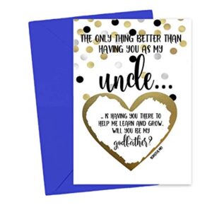 Will You Be My Godfather Scratch Off Card for Uncle, From Niece Nephew, Godparent Proposal Scratch Off Card (Uncle Godfather)