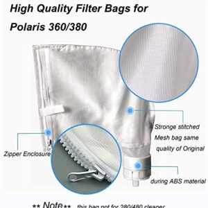 2 Pack Zippered Bag Replacement Fits for Polaris 360, 380 Pool Cleaner All Purpose Filter Bag for Polaris Filter Bag