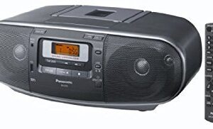 Panasonic RX-D55GU Boombox High Power Portable Stereo AM/FM Radio, MP3 CD, Tape Recorder with USB & Music Port Sound with 2Way 4-Speaker, 220 Volt