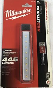 milwaukee 2112-21 445-lumen led rover rechargeable pocket flood light