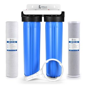 whole house filtration system 20" dual stage commercial grade sediment chlorine taste odor vocs 1" port