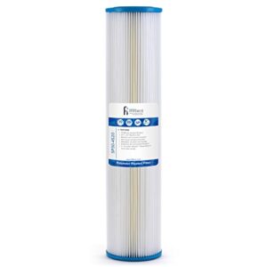 sediment pleated water filter city or well water, washable 4.5" x 20", 30 micron