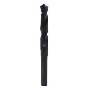 maxtool 19/32" silver and deming drill bits hss m2 s & d drill bits prentice twist drills black oxide 1/2" reduced shank 6" oal; sd02b00r038