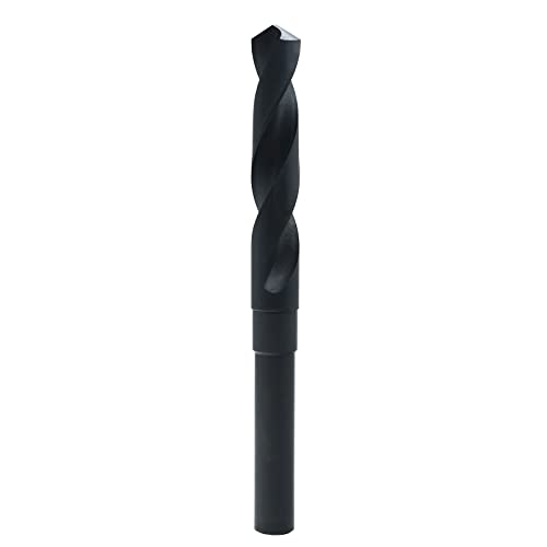 MAXTOOL 19/32" Silver and Deming Drill Bits HSS M2 S & D Drill Bits Prentice Twist Drills Black Oxide 1/2" Reduced Shank 6" OAL; SD02B00R038