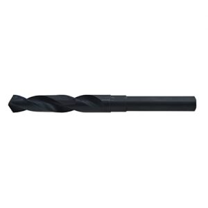 MAXTOOL 19/32" Silver and Deming Drill Bits HSS M2 S & D Drill Bits Prentice Twist Drills Black Oxide 1/2" Reduced Shank 6" OAL; SD02B00R038