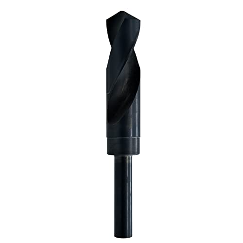 MAXTOOL 1-3/8" Silver and Deming Drill Bits HSS M2 S & D Drill Bits Prentice Twist Drills Black Oxide 1/2" Reduced Shank 6" OAL; SD02B00R124