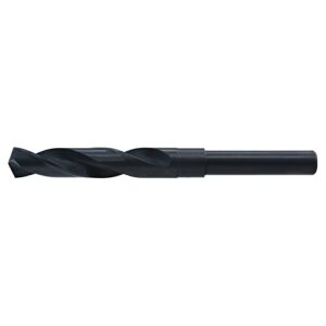 MAXTOOL 5/8" Silver and Deming Drill Bits HSS M2 S & D Drill Bits Prentice Twist Drills Black Oxide 1/2" Reduced Shank 6" OAL; SD02B00R040