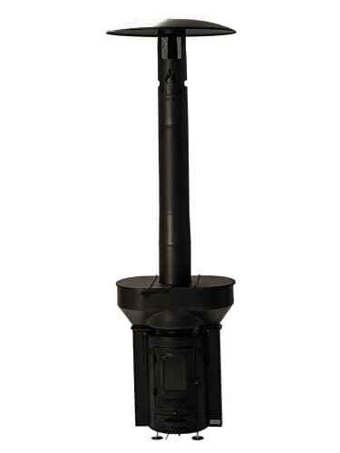 Q-Stoves Q-Flame Portable Wood Pellet Outdoor Heater, 106,000 BTU per hour, Eco-Friendly, for Patio, Backyard, Camping and Going Off-Grid