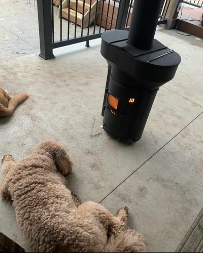 Q-Stoves Q-Flame Portable Wood Pellet Outdoor Heater, 106,000 BTU per hour, Eco-Friendly, for Patio, Backyard, Camping and Going Off-Grid