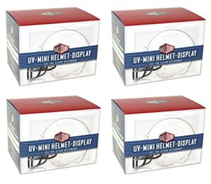 ballqube mini football helmet display case box w/uv protection (4 pack)