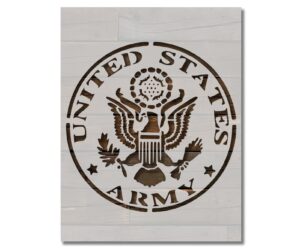 us united states army stencil template reusable for painting on walls, wood, arts and crafts (468) - 8.5 x 11 inches