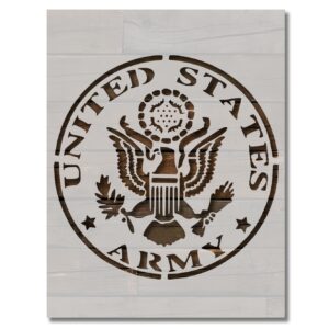 US United States Army Stencil Template Reusable for Painting on Walls, Wood, Arts and Crafts (468) - 8.5 x 11 Inches