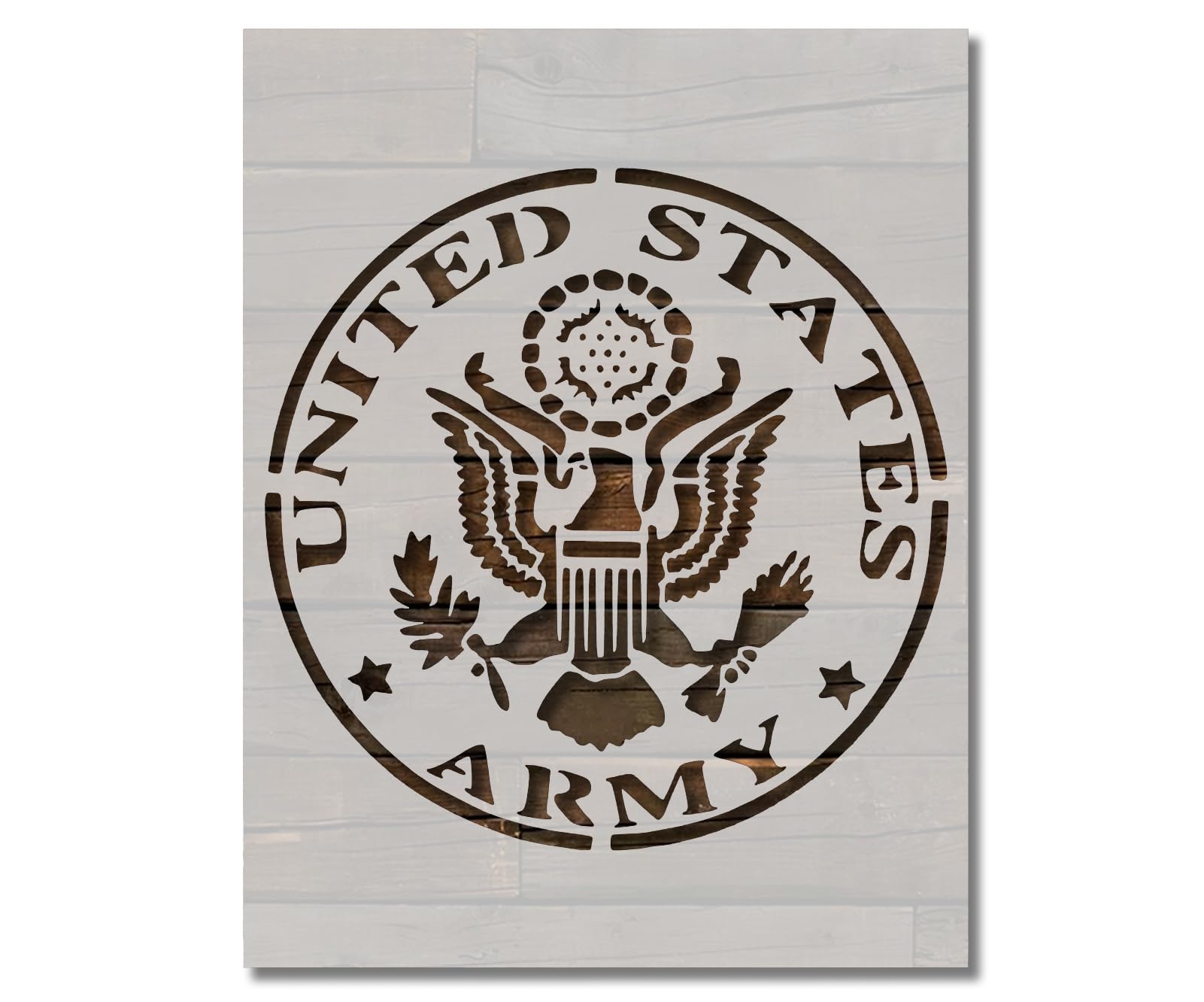 US United States Army Stencil Template Reusable for Painting on Walls, Wood, Arts and Crafts (468) - 8.5 x 11 Inches