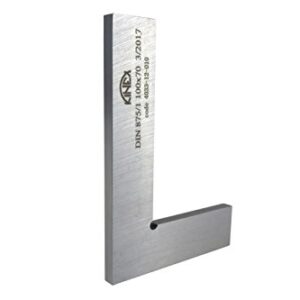 Kinex 4033-12-010 4 Inches Tall x 2.75 Inches Wide Flat Solid Machinist Square DIN 875/1 Square to w/in 0.0005 Inches