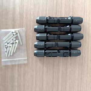 JYFT Solar Panel Cable Connectors Male/Female IP67 30A 1000V DC (5Pairs)