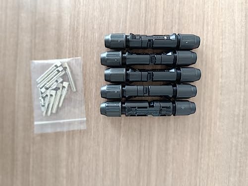 JYFT Solar Panel Cable Connectors Male/Female IP67 30A 1000V DC (5Pairs)