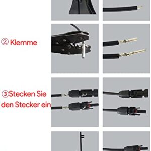 JYFT Solar Panel Cable Connectors Male/Female IP67 30A 1000V DC (5Pairs)