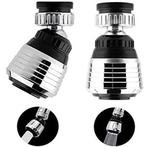 2pcs kitchen faucet aerator, splash filter attachment tap 360 rotate swivel saving diffuser nozzle filter adapter