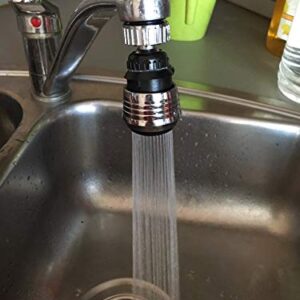 2PCS Kitchen Faucet Aerator, Splash Filter Attachment Tap 360 Rotate Swivel Saving Diffuser Nozzle Filter Adapter