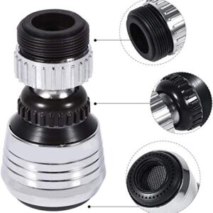 2PCS Kitchen Faucet Aerator, Splash Filter Attachment Tap 360 Rotate Swivel Saving Diffuser Nozzle Filter Adapter