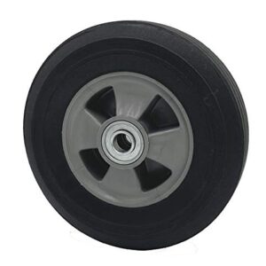 Rocky Mountain Goods Solid Rubber Hand Truck Wheel 8" X 2.25" - 5/8” axle Size - Flat Free Solid Rubber Replacement tire for Hand Truck, cart, Power Washer, Dolly, Compressor - 550 lbs. (8")