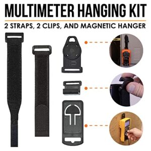 Multimeter Hanging Kit for Fluke Meters | 2 Straps, 2 Clips and Magnetic Hanger (Fluke Meters)