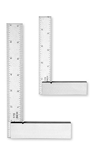 Groz 01142 4" Graduated Workshop Steel Square, 0.00019" Squareness