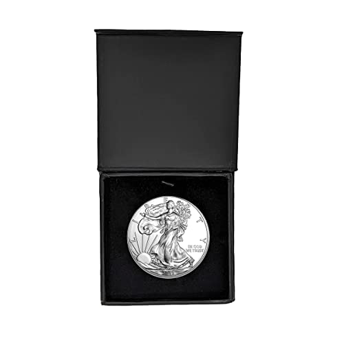 2013 - U.S. Silver Eagle in Plastic Air Tite in Magnet Close Black Gift Box - Gem Brilliant Uncirculated Dollar US Mint Uncirculated