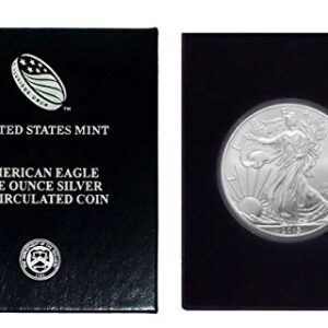 2013 - U.S. Silver Eagle in Plastic Air Tite in Magnet Close Black Gift Box - Gem Brilliant Uncirculated Dollar US Mint Uncirculated