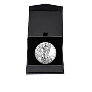 2013 - U.S. Silver Eagle in Plastic Air Tite in Magnet Close Black Gift Box - Gem Brilliant Uncirculated Dollar US Mint Uncirculated