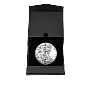 2013 - U.S. Silver Eagle in Plastic Air Tite in Magnet Close Black Gift Box - Gem Brilliant Uncirculated Dollar US Mint Uncirculated