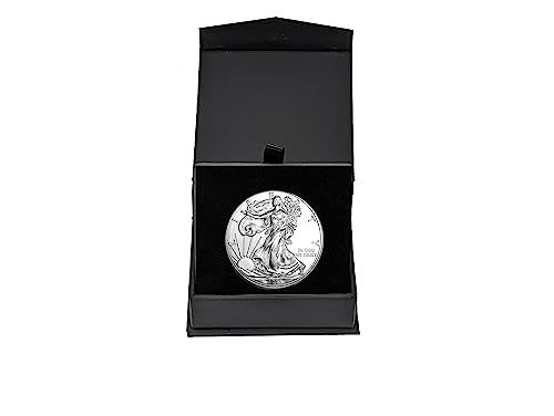 2013 - U.S. Silver Eagle in Plastic Air Tite in Magnet Close Black Gift Box - Gem Brilliant Uncirculated Dollar US Mint Uncirculated