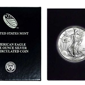 1993 - U.S. Silver Eagle in Plastic Air Tite in Magnet Close Black Gift Box - Gem Brilliant Uncirculated Dollar Uncirculated US Mint